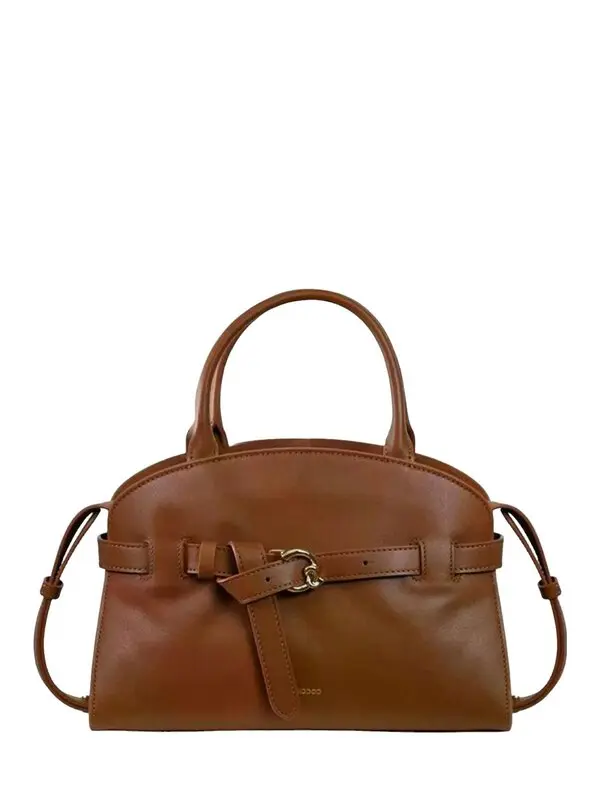 COCCINELLE Leather Shoulder Bag With Buckle Detail - Brown