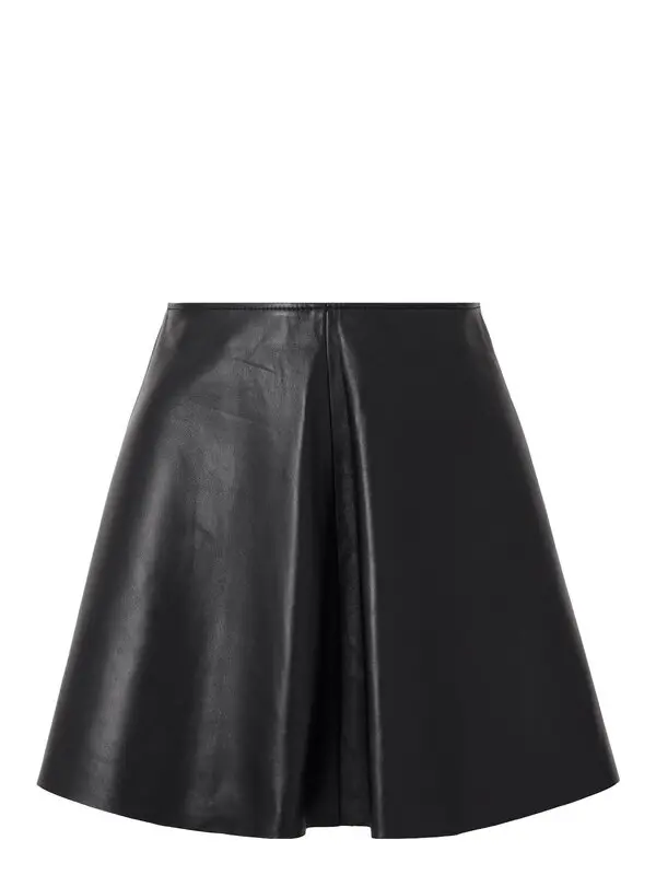 HAIKURE Minnie Leather Mini Skirt - Black
