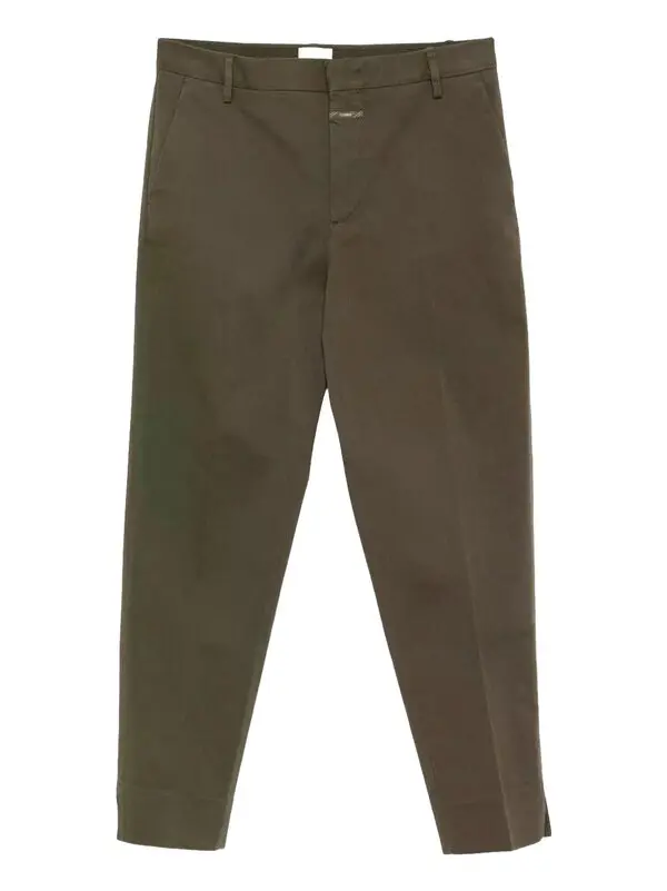 Closed Straight-leg Trousers - Green
