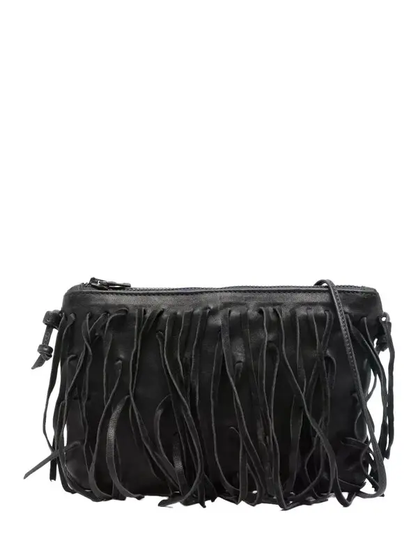 SOMMET Fringed Leather Bag - Blue