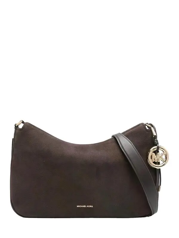 Michael Kors Curved Leather Shoulder Bag - Brown