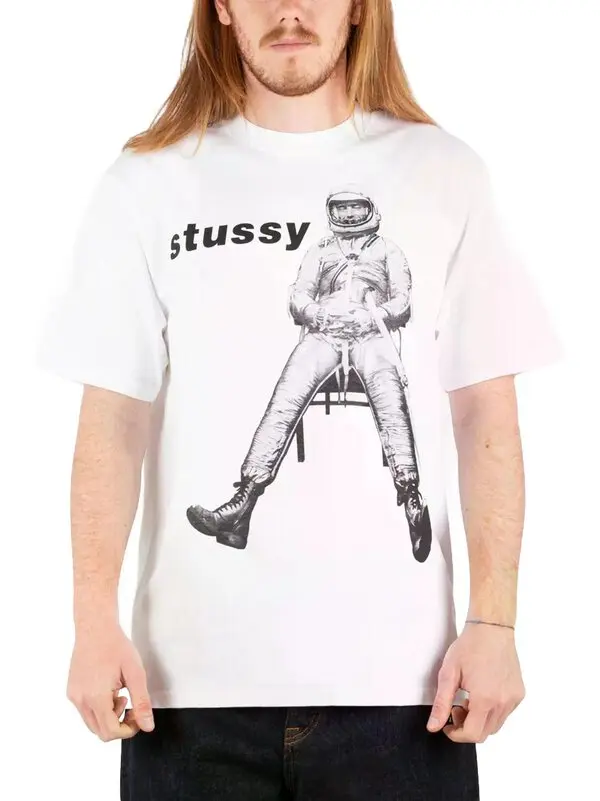 StÜssy Astronaut-print T-shirt - White