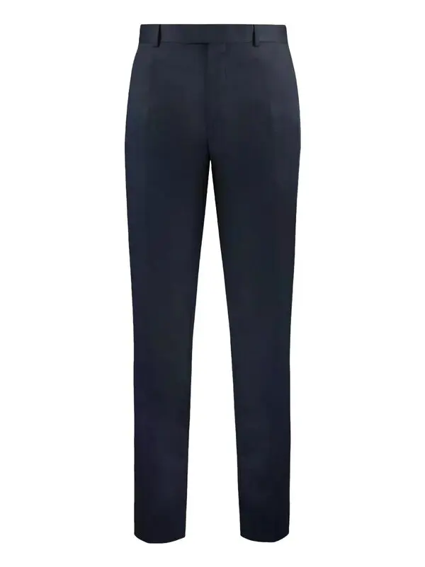 Zegna Jetted-pocket Tailored Trousers - Blue