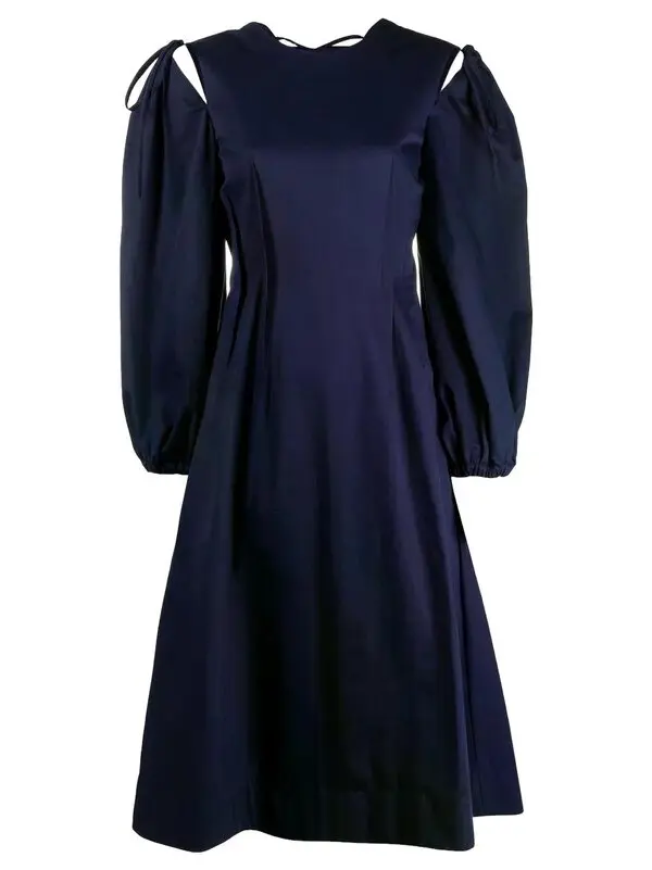 MSGM Long-sleeve A-line Dress - Blue