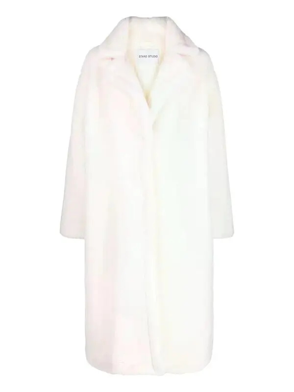 STAND STUDIO Maria Faux Shearling Coat - White