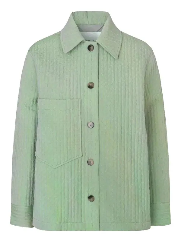 SAMSOE SAMSOE Quilted Patch-pocket Jacket - Green