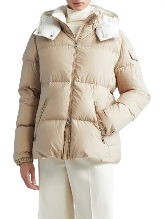 Moncler Fourmines Water Repellent Down Jacket - Beige Sand