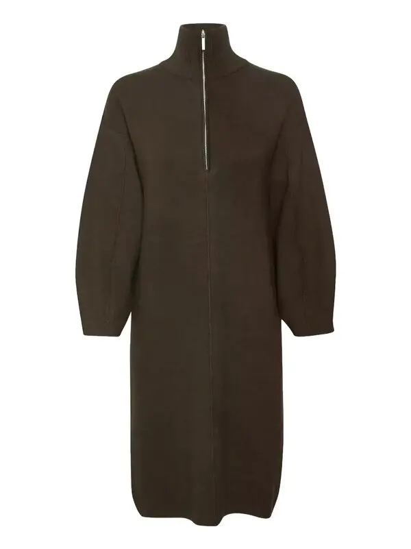 GESTUZ Zip-front Mini Dress - Brown