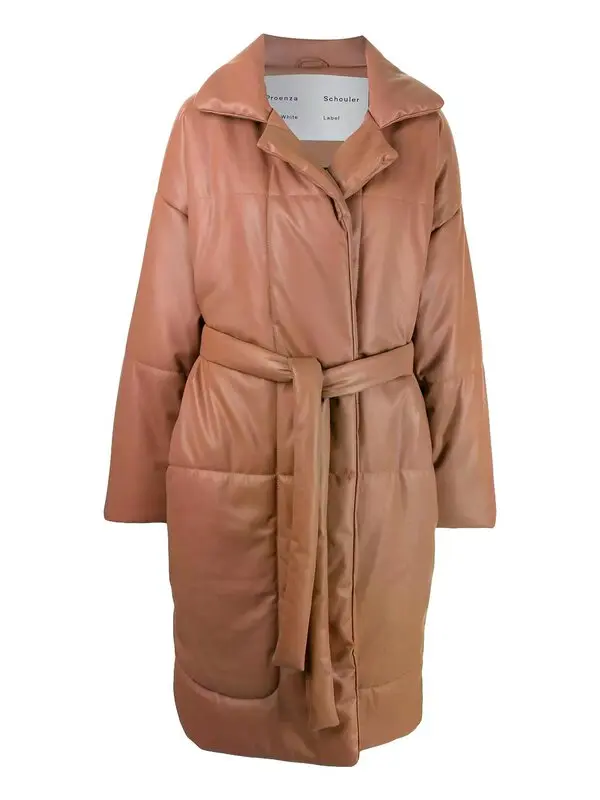 Proenza Schouler White Label Belted Padded Coat - Pink