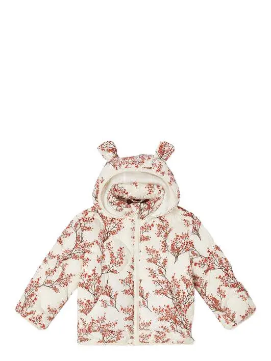 MILKBARN Quilted Down Hooded Jacket - Winterberry