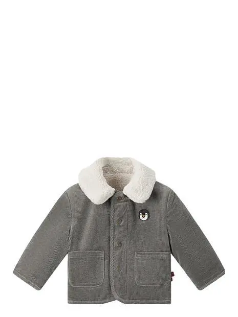MILKBARN Corduroy Reversible Jacket - Grey Penguin