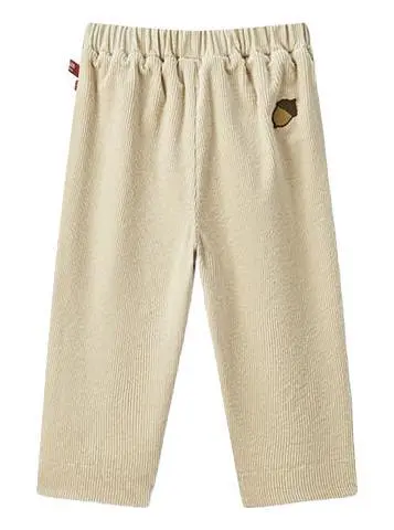 MILKBARN Corduroy Pocket Pants - Beige Acorn