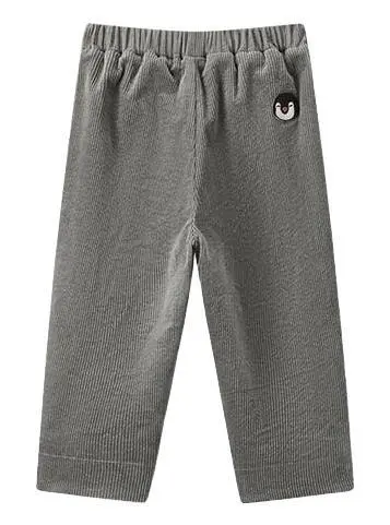 MILKBARN Corduroy Pocket Pants - Grey Penguin