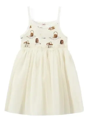 MILKBARN Organic Cotton Print Ballet Dress - Picnic