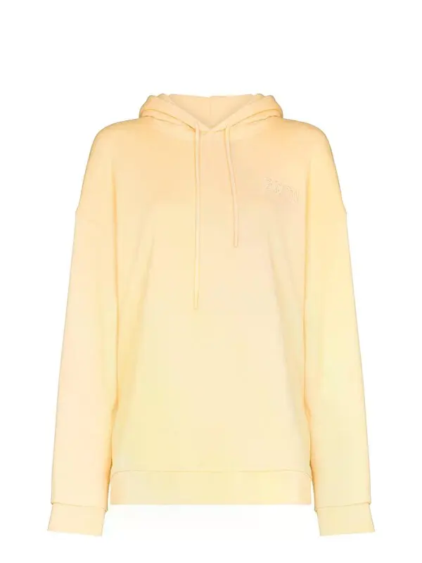 GANNI Logo-embroidered Oversized Hoodie - Yellow
