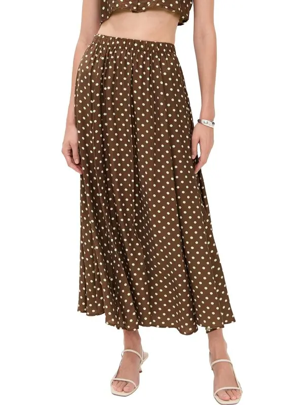 LE BOP Polka-dot Skirt - Chocolate Dot