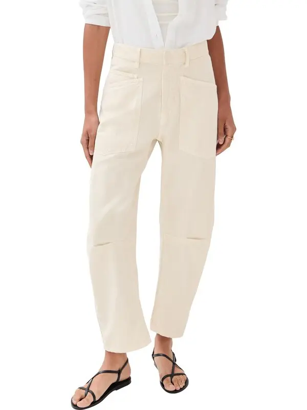 NILI LOTAN Shon Cropped Pants - Stone