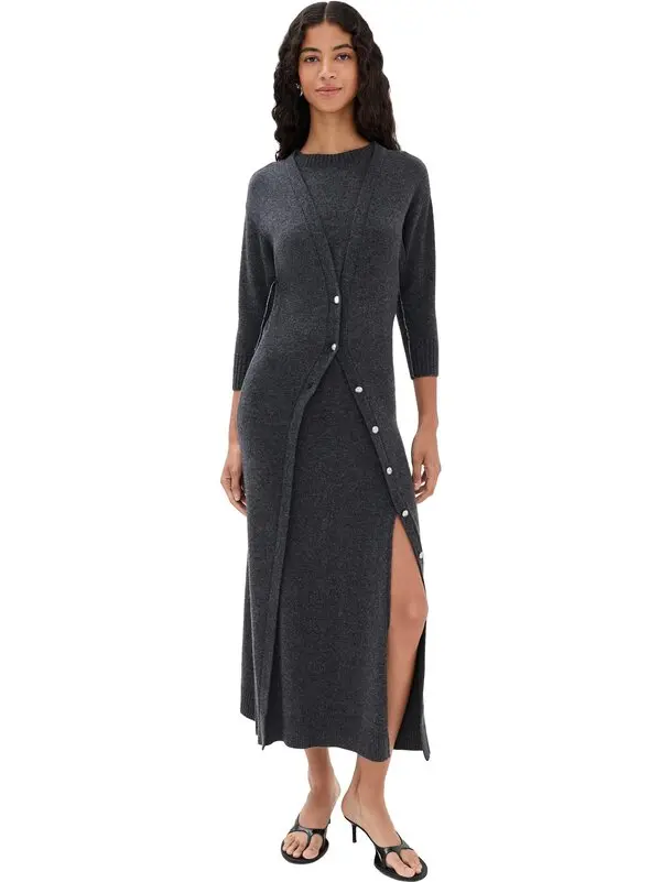 Rabanne Robe Maxi Dress - Dark Grey