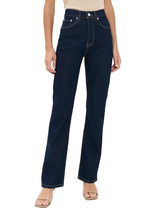 EB DENIM High-rise Straight-leg Jeans - Havana Night