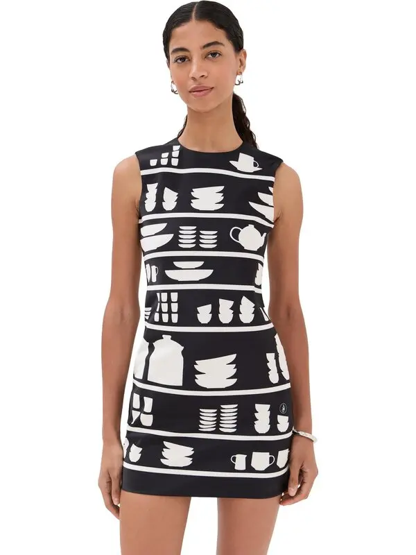 JW Anderson Mini Shift Dress - Black/white