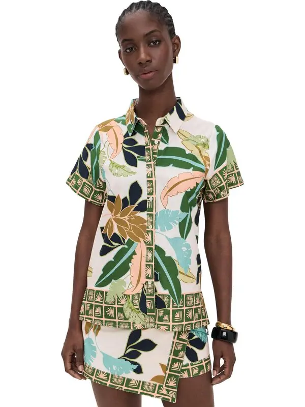 LITTLE LIES Tropical Linen Shirt - Print