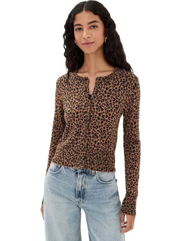 Sprwmn Baby Cashmere Cardigan - Leopard