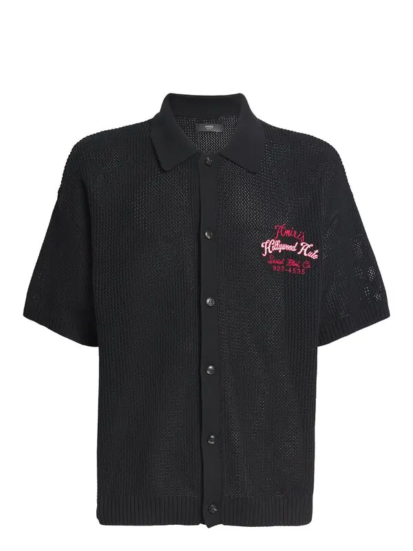 Amiri Hollywood Auto Mesh Shirt - Black