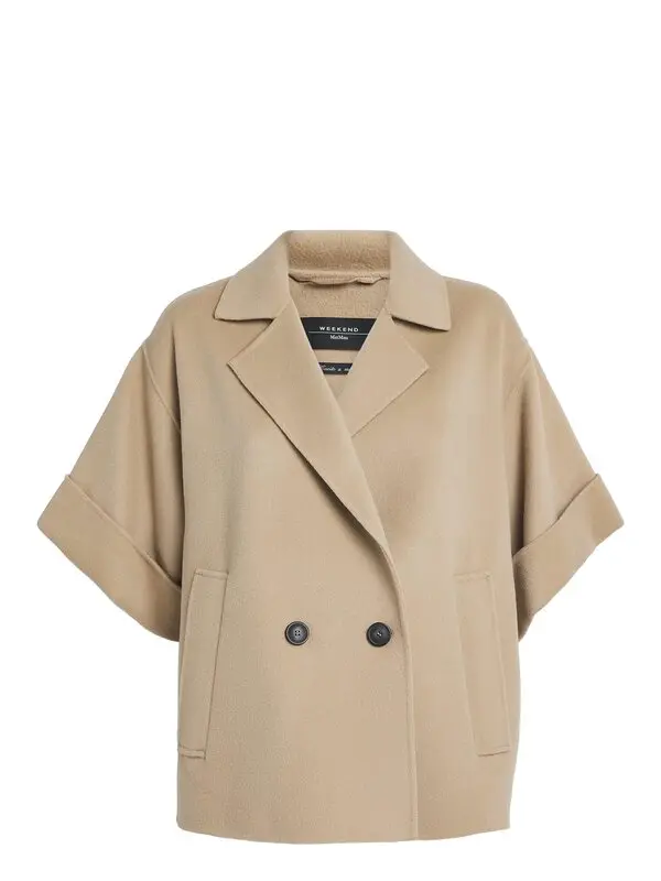 Max Mara Virgin Wool Short Coat - Beige