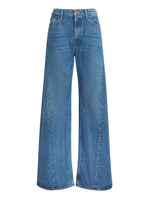 MOTHER Snacks! The Lemon Twist Curved Seam Jeans - Blue