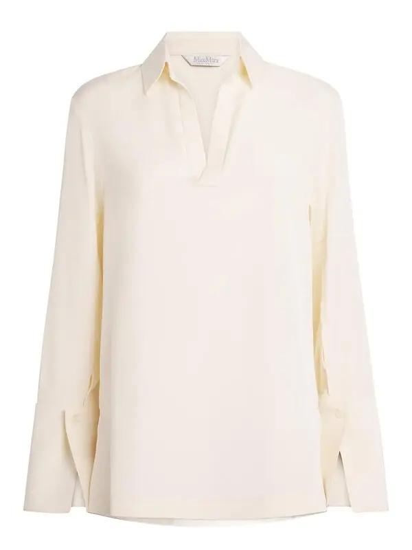 Max Mara Silk-blend Shirt - White
