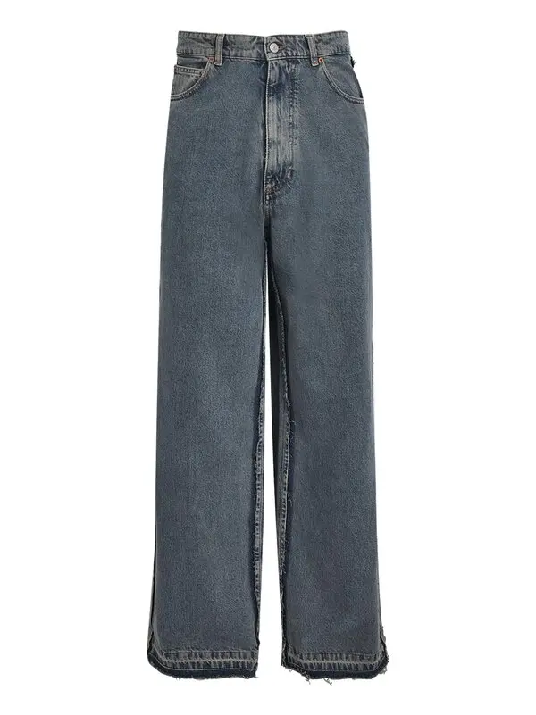 MAISON MARGIELA Oversized Wide-leg Distressed Jeans - Blue