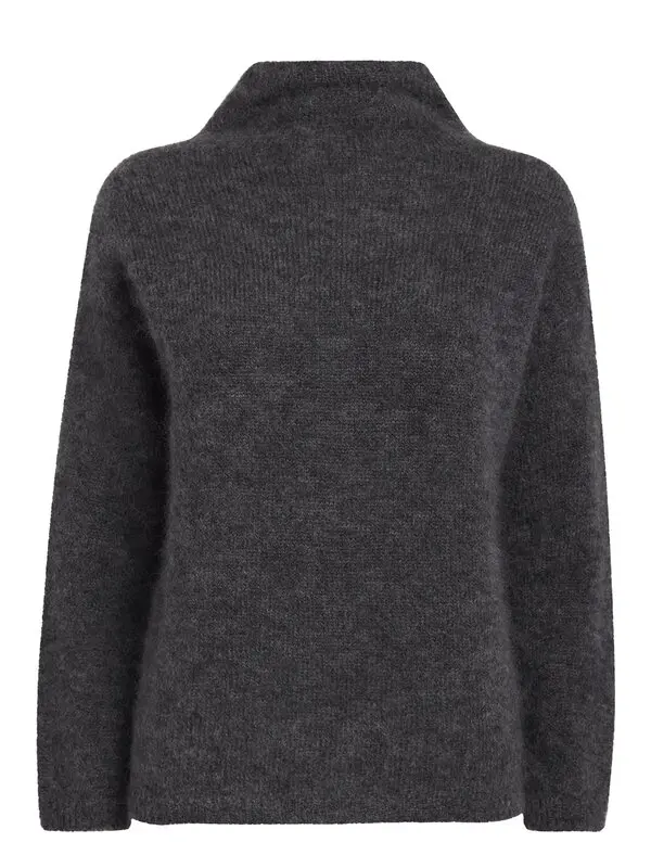 Max Mara Mohair-blend Rollneck Sweater - Grey