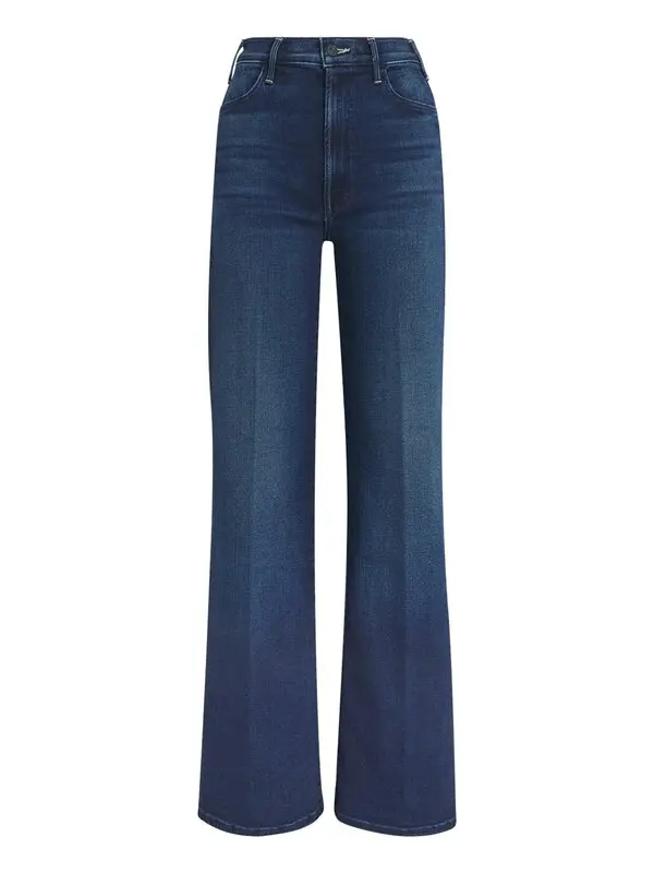 MOTHER The Hustler Roller Sneak Flared Jeans - Blue