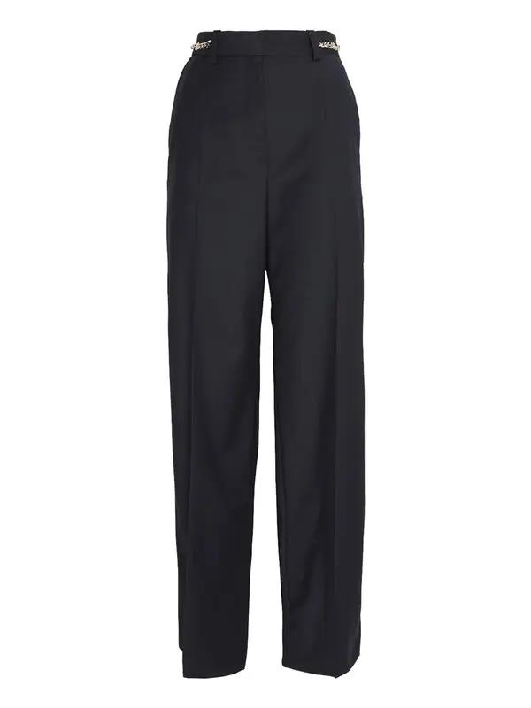 Maje Chain-embellished Trousers - Blue