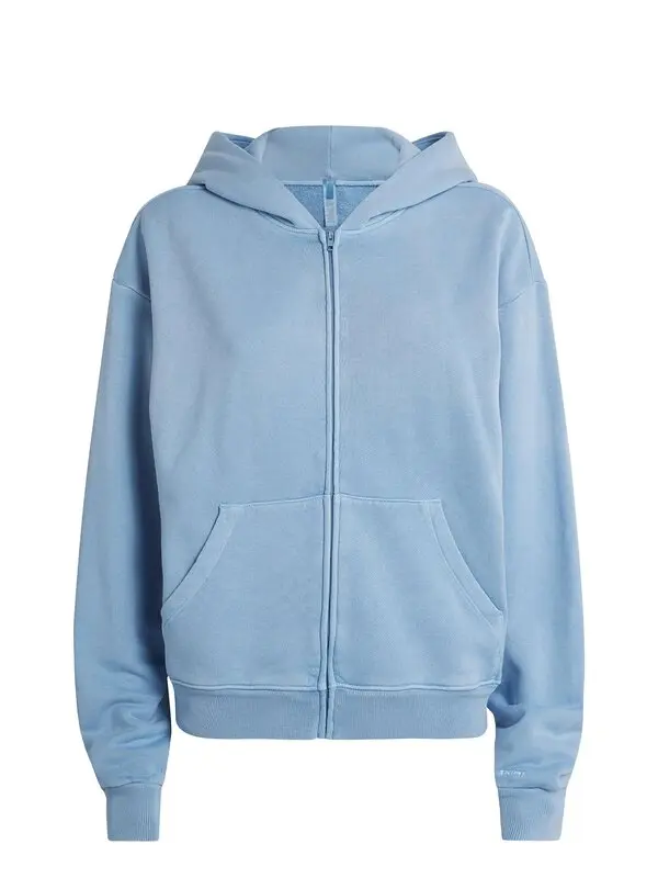 SKIMS French Terry Zip-up Hoodie - Blue
