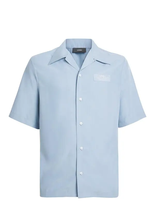 Amiri Cotton Spirit Bowling Shirt - Blue