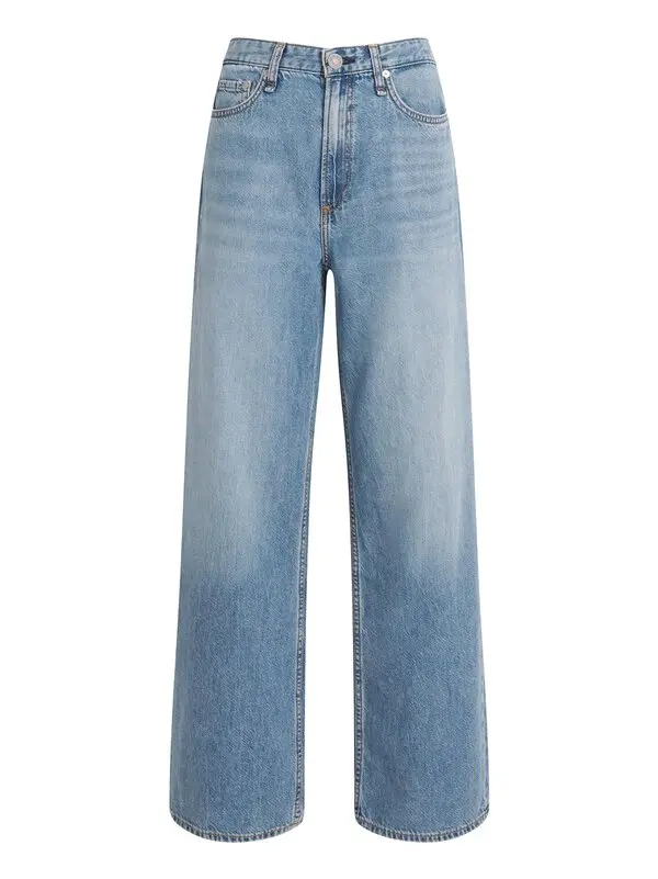 Rag & Bone Logan Mid-rise Wide-leg Jeans - Blue