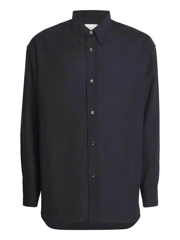 Studio Nicholson Heritage Wool Oversized Jude Shirt - Navy