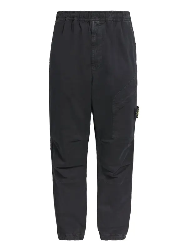 Stone Island Stretch Cotton Trousers - Black