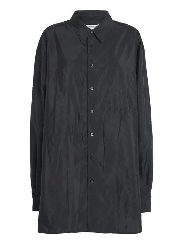 MAISON MARGIELA Woven Oversized Shirt - Black