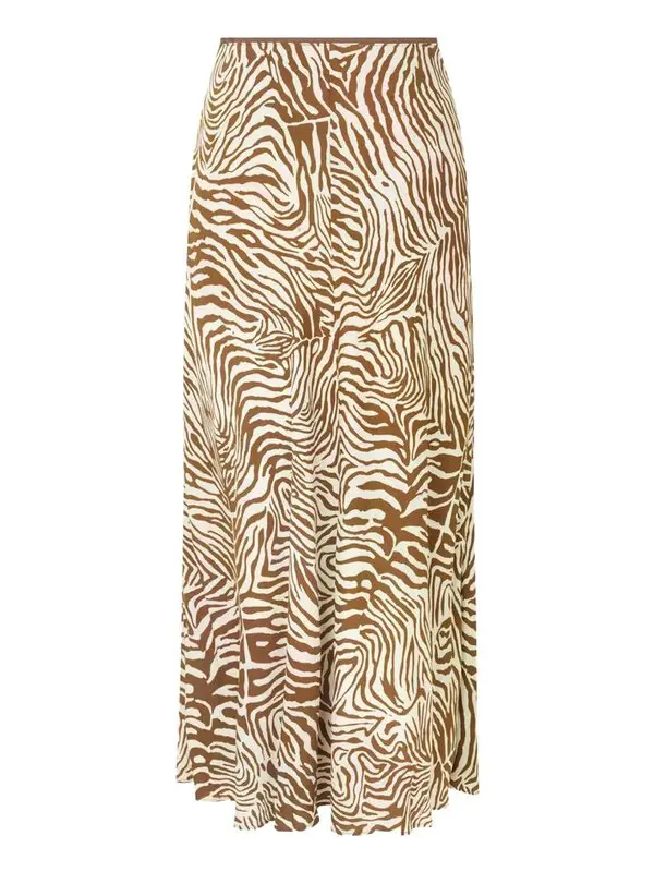 SAMSOE SAMSOE Alsop Zebra Print Skirt - White
