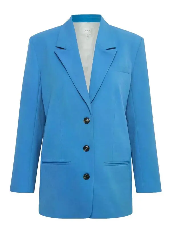 GESTUZ Linda Padded-shoulder Blazer - Blue