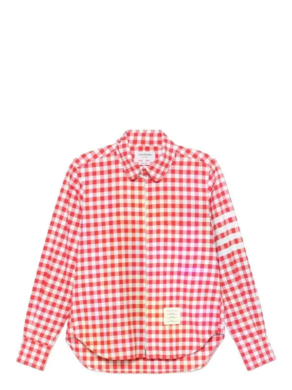 Thom Browne Gingham-check Flannel Shirt - Red