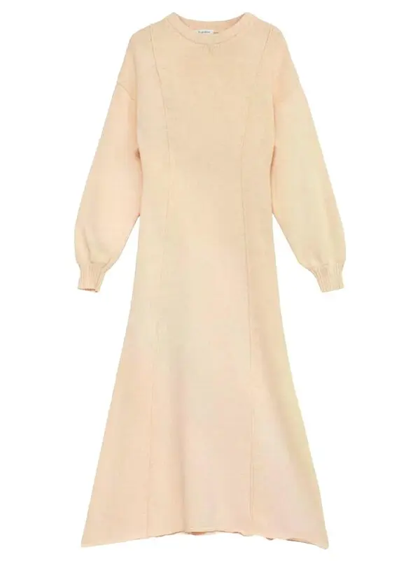 Rodebjer Cuffed-sleeves Midi Dress - Neutrals