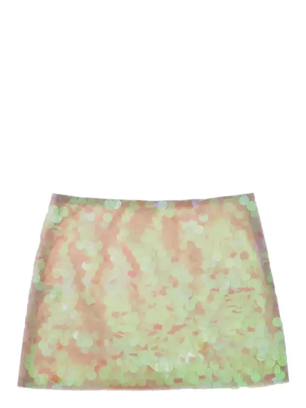 Helmut Lang Sequin Mini Skirt - Green