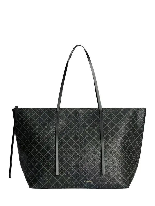 BY MALENE BIRGER Luze Monogram Zip Tote Bag - Black