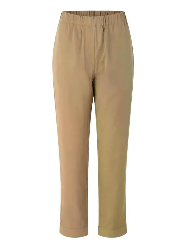 SAMSOE SAMSOE Elasticated-waist Tapered Trousers - Neutrals