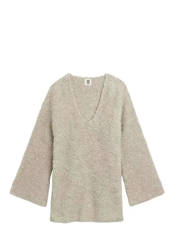 BY MALENE BIRGER Wide-sleeve V-neck Sweater - Neutrals
