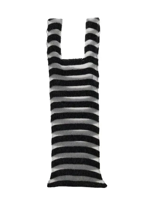 A. ROEGE HOVE Ivy Striped Knitted Tote Bag - Black