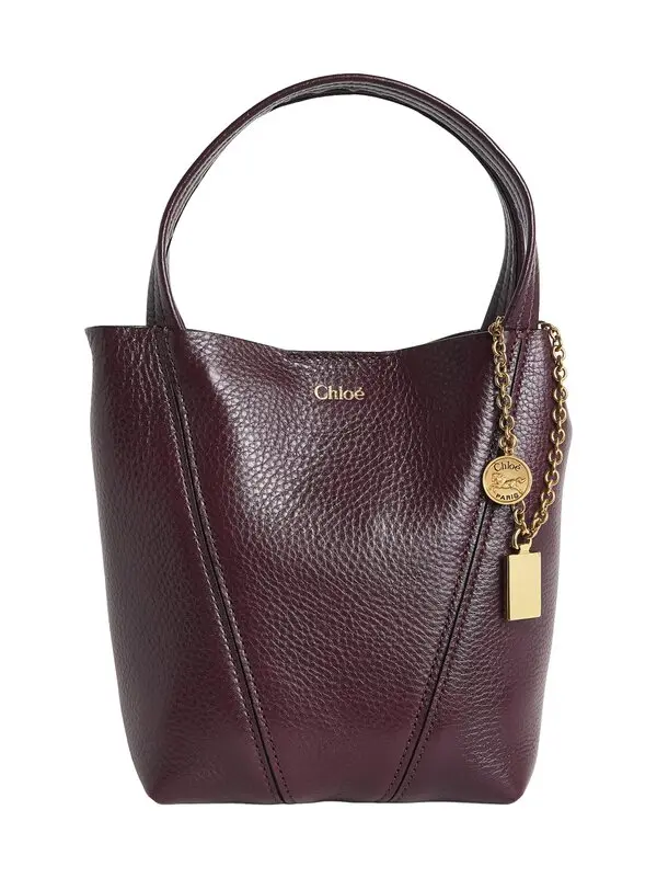 Chloé Small Leather Spin Tote - Purple